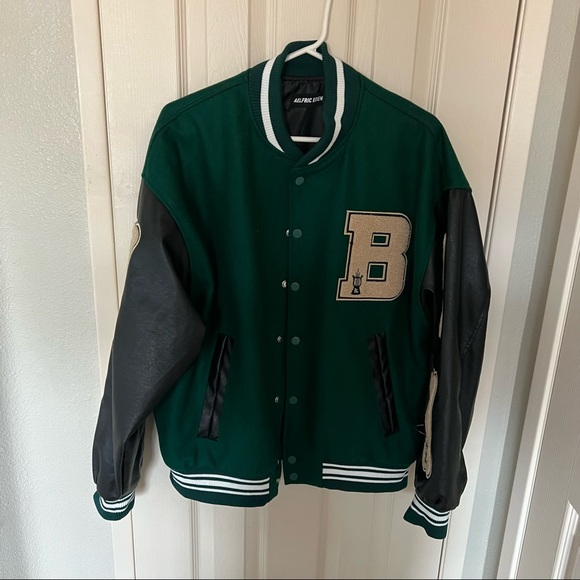Jackets & Coats | Green Leatherman Varsity Jacket | Poshmark